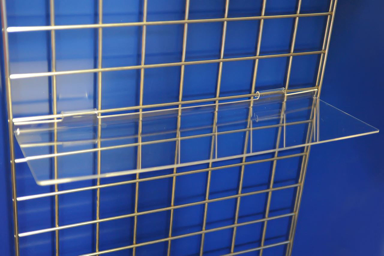Gridwall Flat Shelf 595 x 200 | Plasticraft Displays