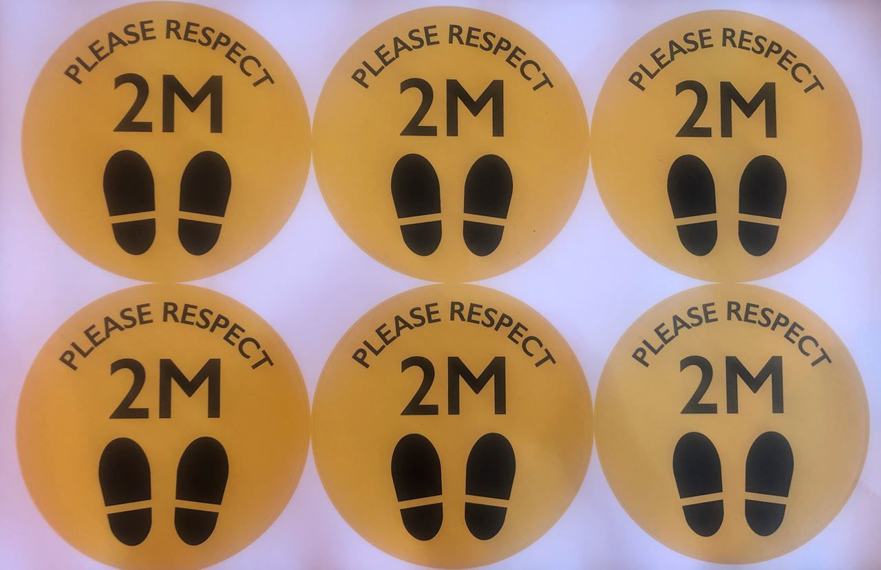 Please Respect 2m yellow PACK OF 6 | Plasticraft Displays