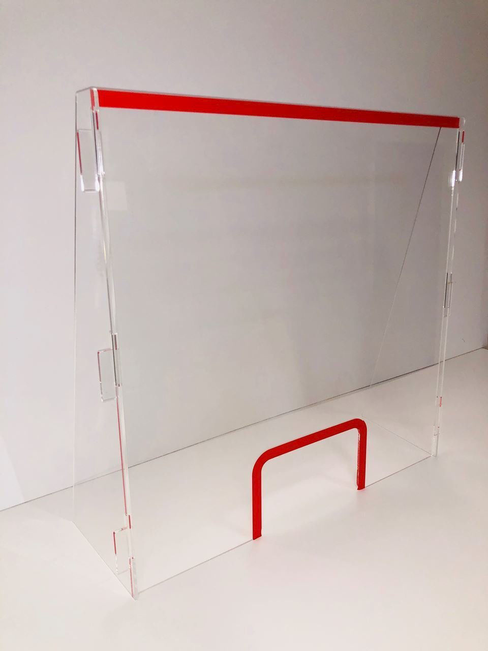 Reception desk acrylic protection screen, cough guard | Plasticraft ...