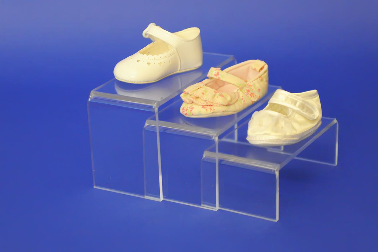 Set of 3 Small Risers 5mm | Plasticraft Displays