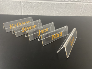 Acrylic Table Name Plaques | Plasticraft Displays